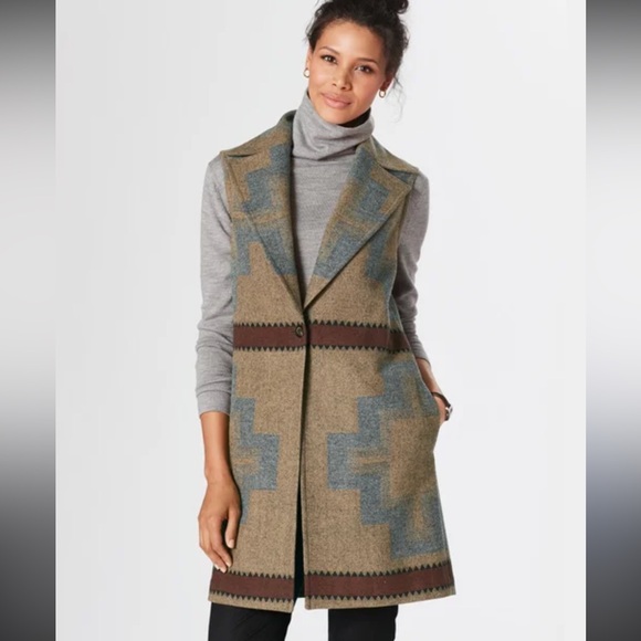 Pendleton | Jackets & Coats | Pendleton Tribal Print Western Wool Long ...